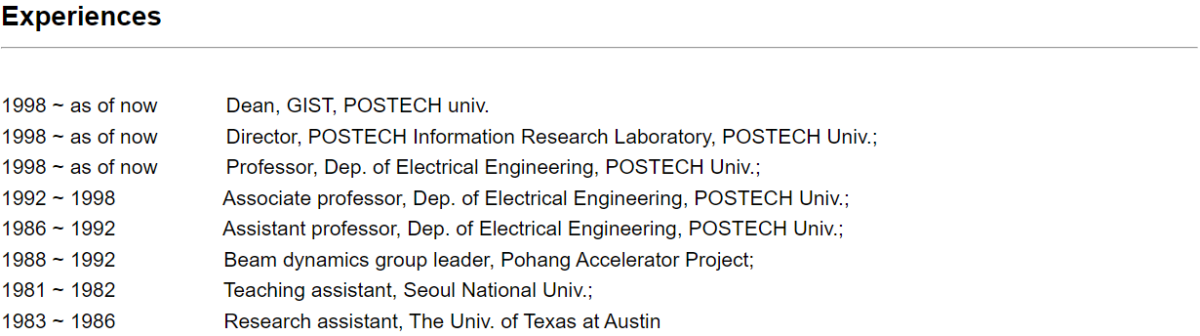 Professor – POSTECH CMD